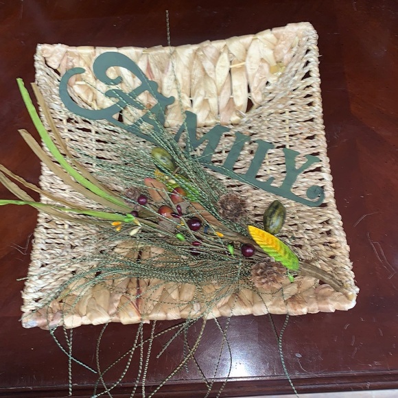 Wall Decor | 8 X 8 Wicker Family With Flowers | Poshmark